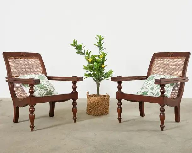 Pair of Venetian Rococo Style Caned Barrel Armchairs – Erin Lane Estate