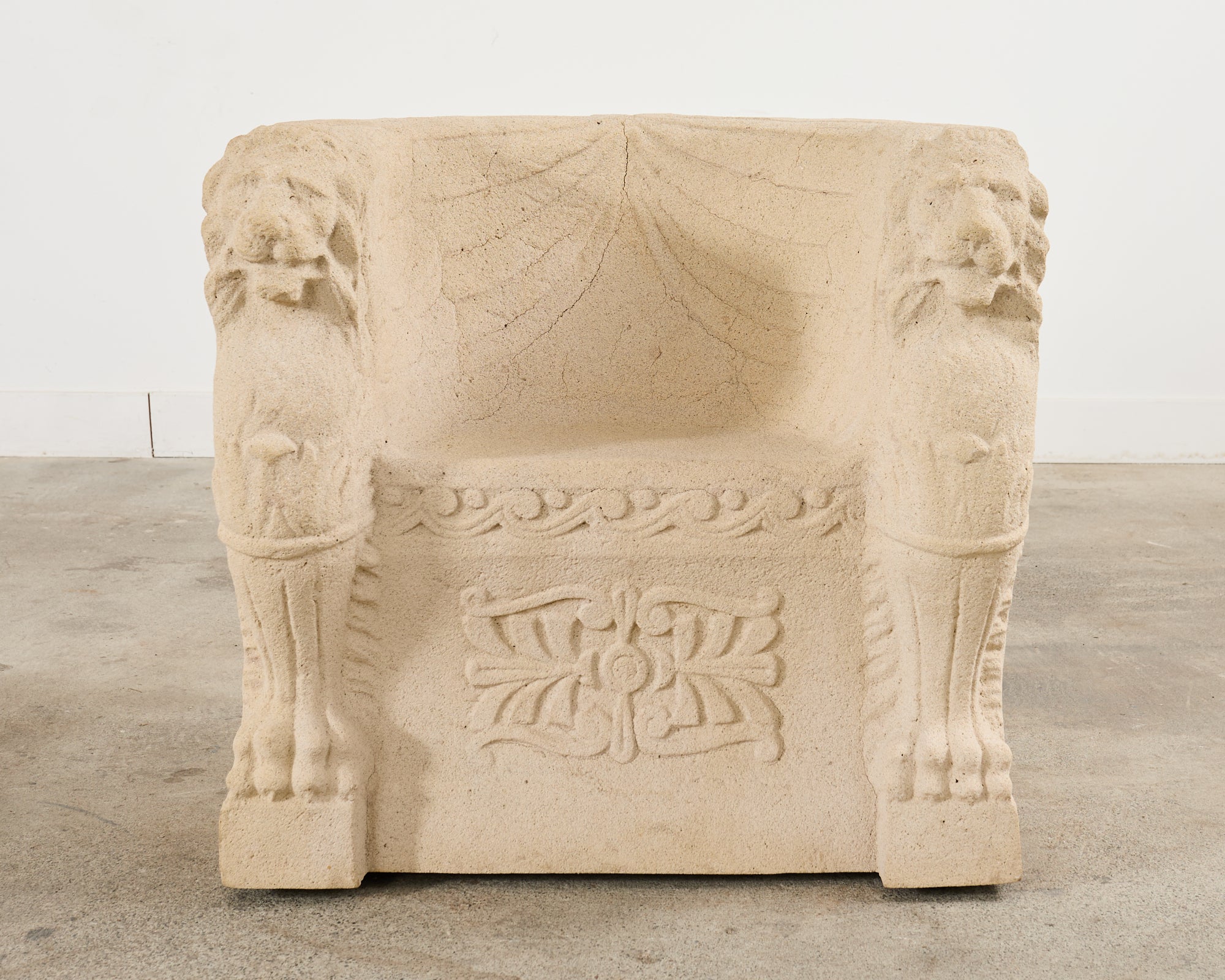 French Enameled Lava Stone Top Garden Dining Table – Erin Lane Estate