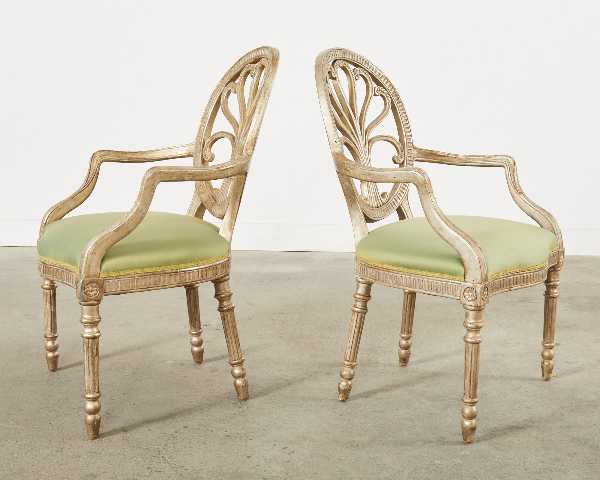 Pair of Venetian Rococo Style Caned Barrel Armchairs – Erin Lane Estate