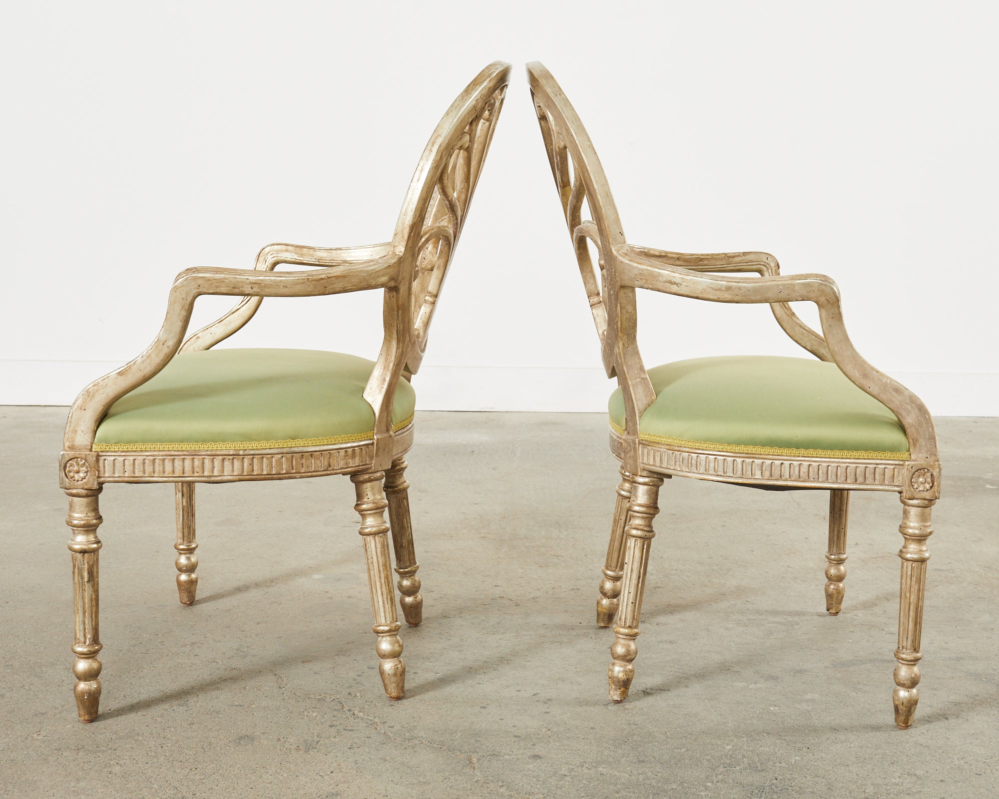 Pair of Venetian Rococo Style Caned Barrel Armchairs – Erin Lane Estate