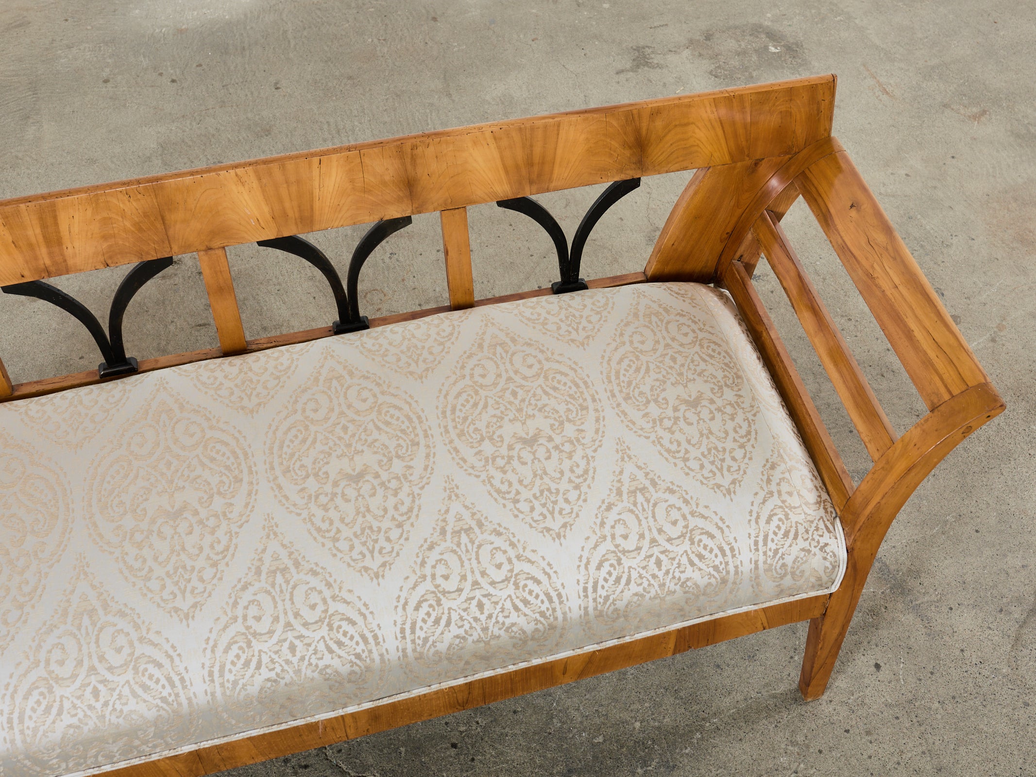 19th Century Swedish Neoclassical Style Birch Veneer Bench Seat – Erin ...