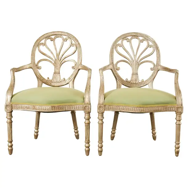 Pair of Venetian Rococo Style Caned Barrel Armchairs – Erin Lane Estate