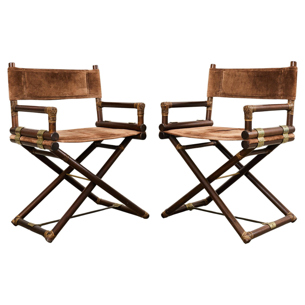 Pair of McGuire Campaign Style Directors Chairs – Erin Lane Estate
