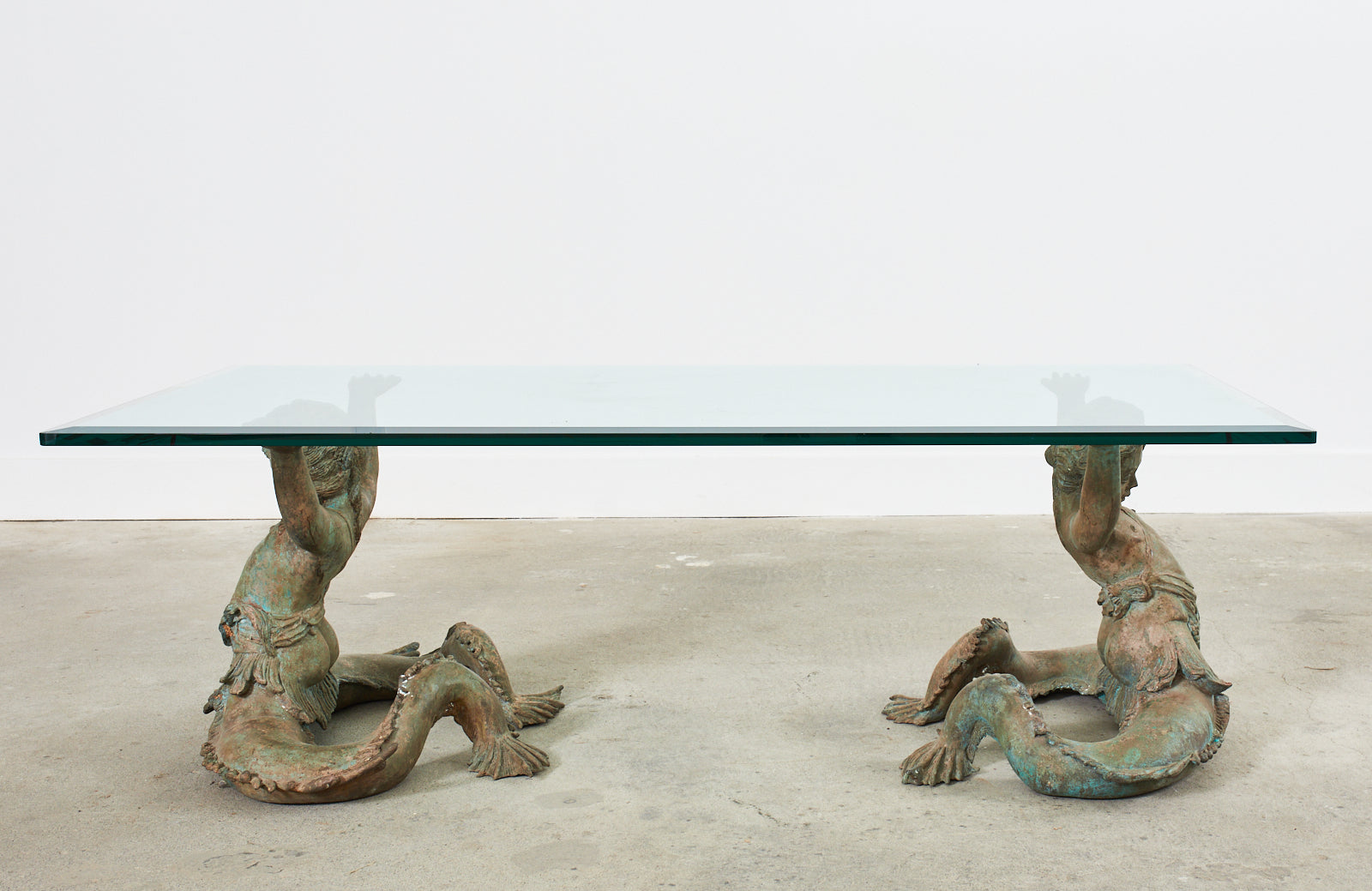 Italian Bronze Neoclassical Putti Di Mare Mermaid Cocktail Table – Erin ...