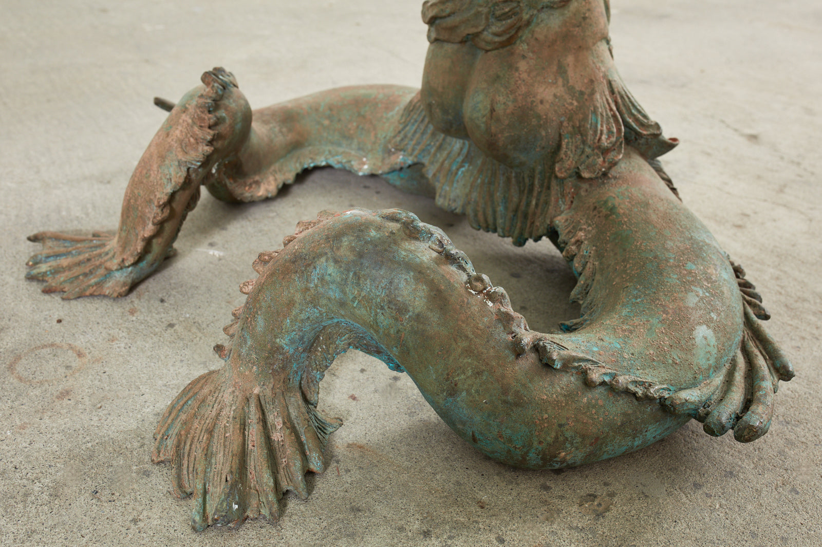 Italian Bronze Neoclassical Putti Di Mare Mermaid Cocktail Table – Erin ...